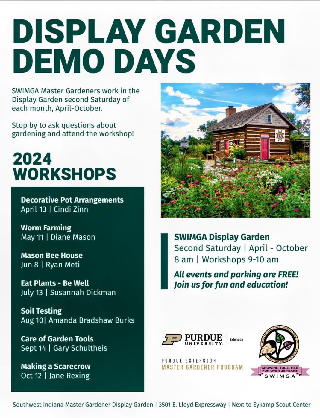 display garden demo days - Southwestern Indiana Master Gardener Association